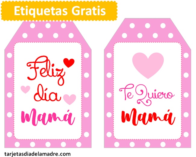 Etiquetas De Regalo Imprimibles Para El Día De La Madre