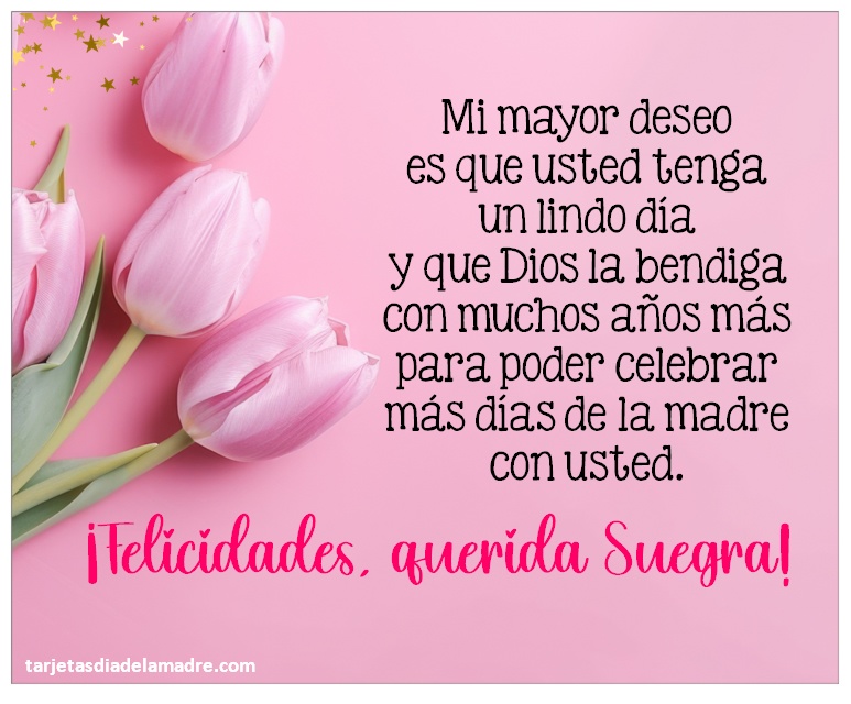 Frases del Día de la Madre para mi Suegra tarjetas día de la madre