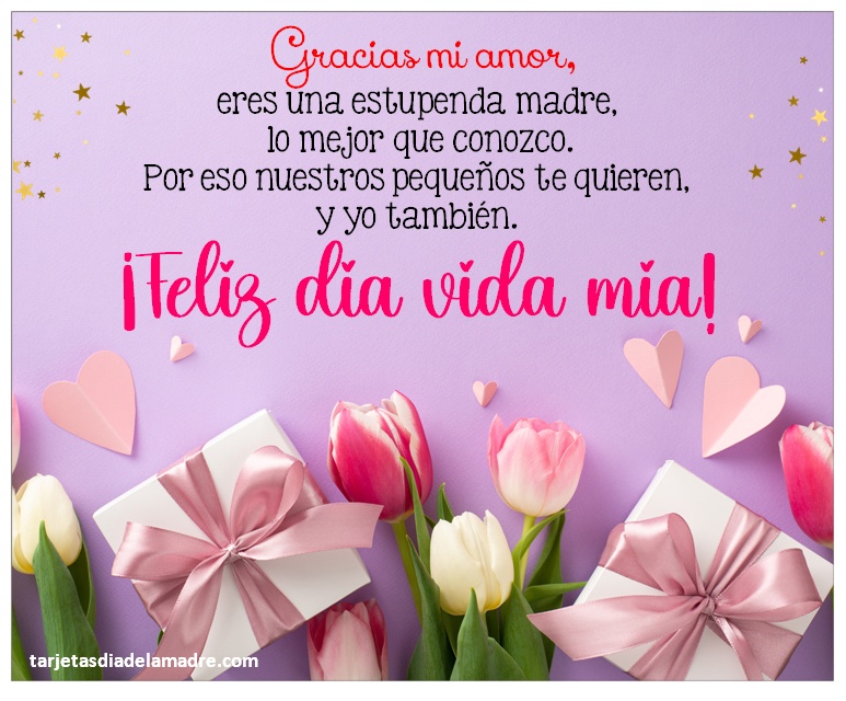 Frases para el día de la Madre a mi esposa tarjetas día de la madre