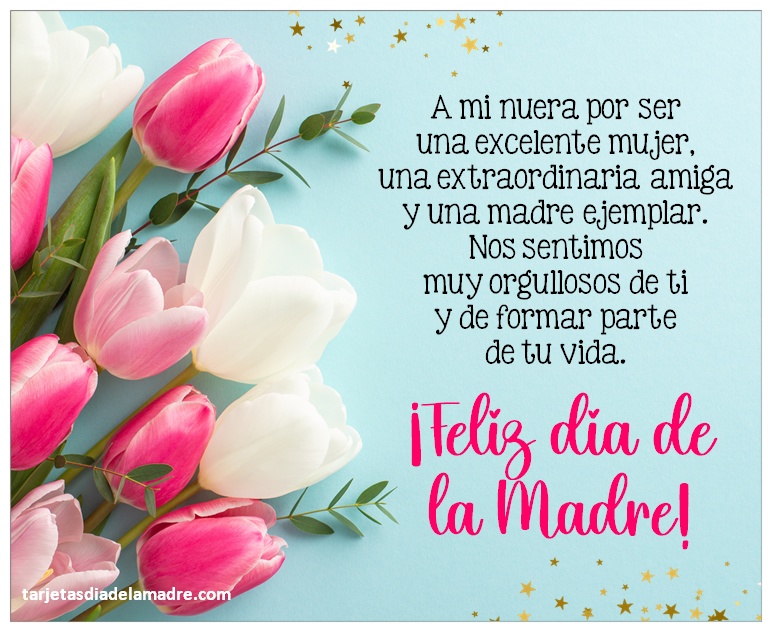 Frases para el día de la Madre para una Nuera tarjetas día de la madre