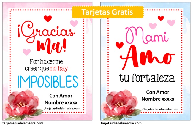 Tarjetas del día de la Madre para editar tarjetas día de la madre