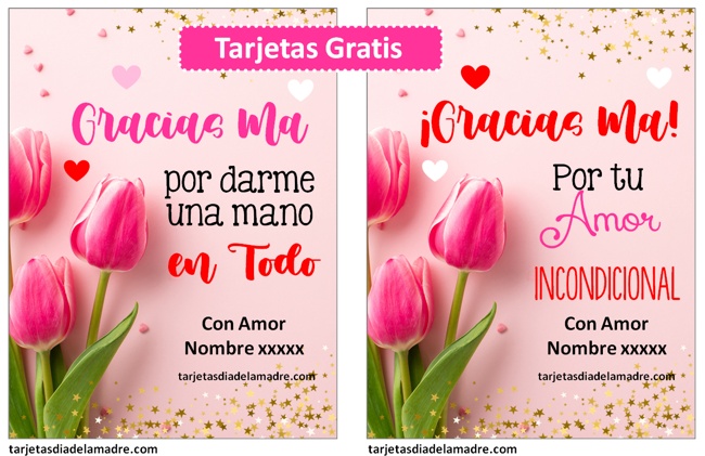 Tarjetas del día de la Madre para editar tarjetas día de la madre