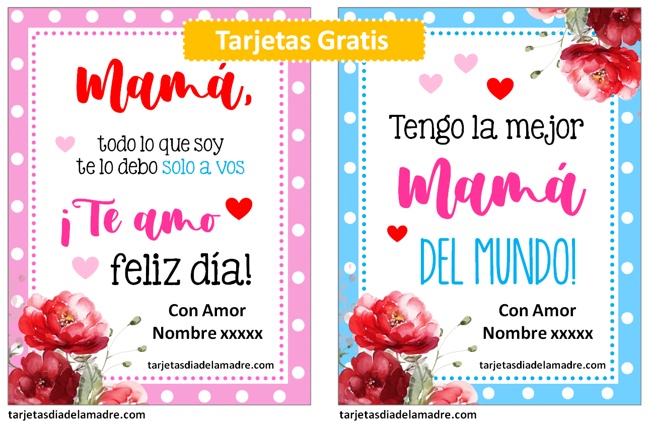 Tarjetas del día de la Madre para editar tarjetas día de la madre