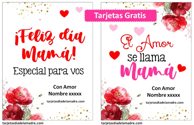Tarjetas del día de la Madre para editar tarjetas día de la madre